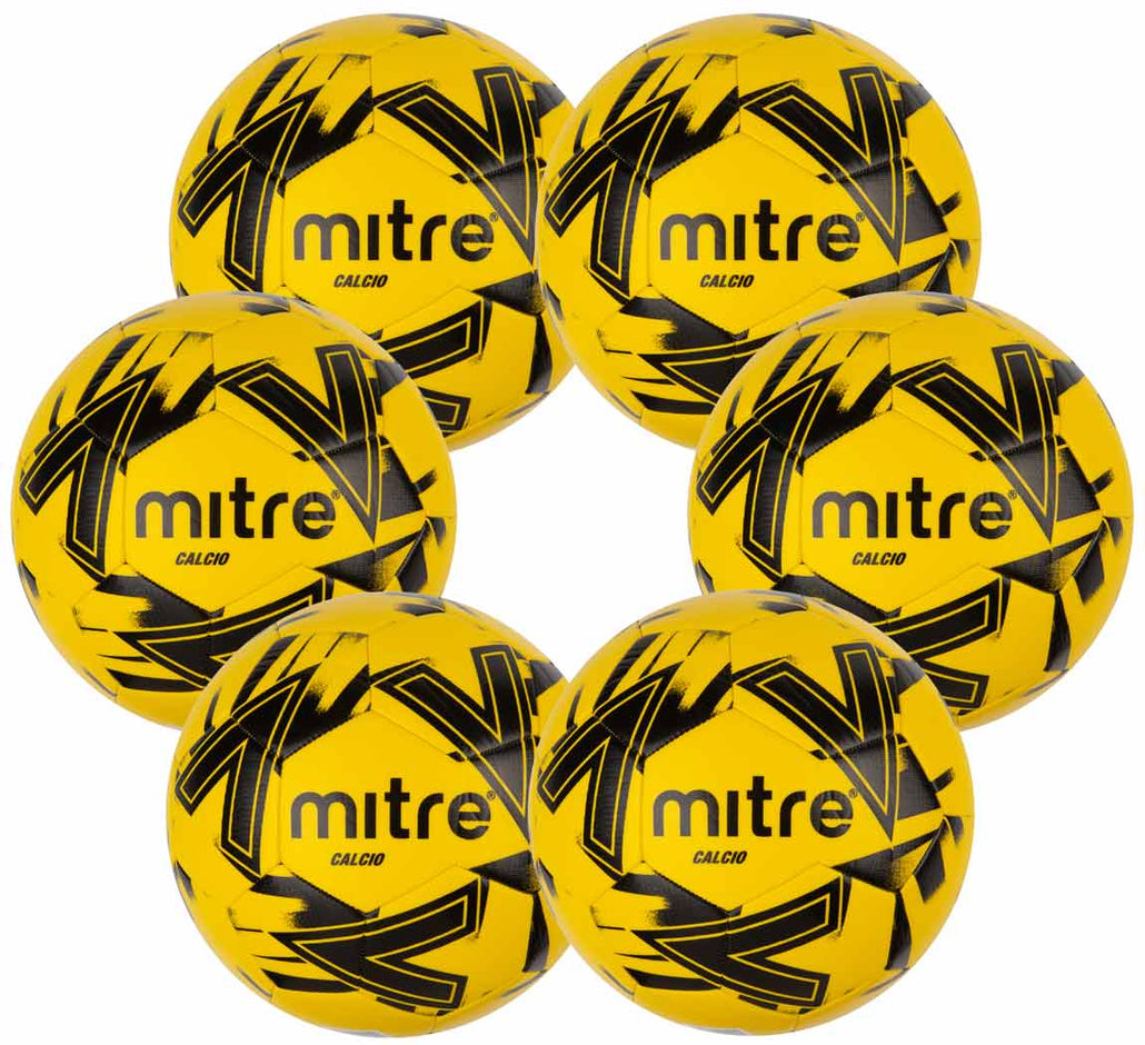 Mitre Calcio Training Football 6 Ball Pack Mitre Football Balls Sports ...