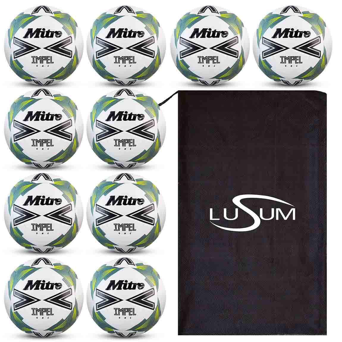 Mitre Impel One Footballs x 10 Training Balls Sports Ball Shop
