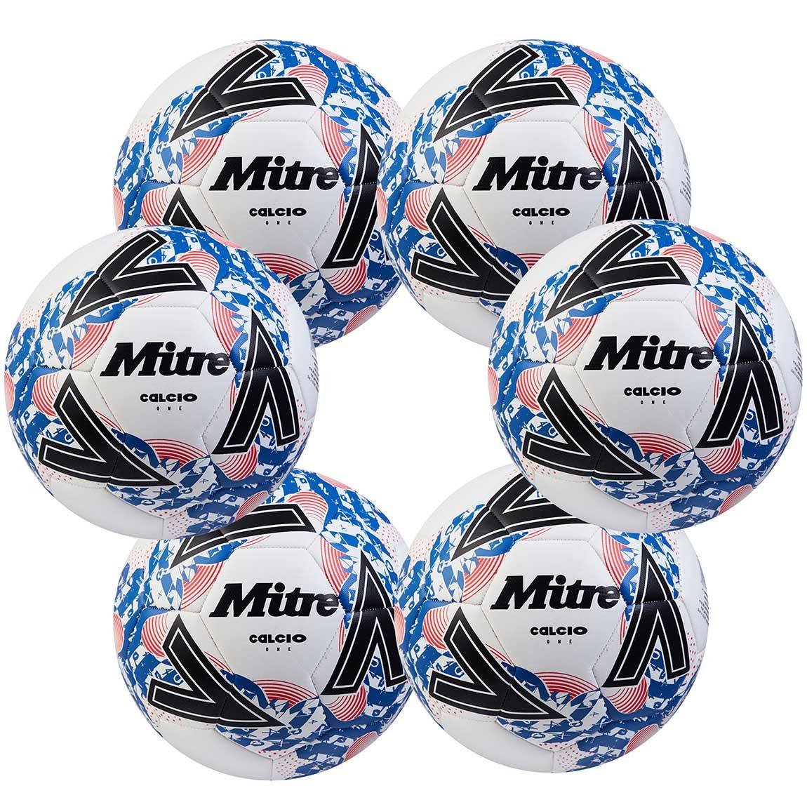 Mitre Calcio Training Football 6 Ball Pack Sports Ball Shop