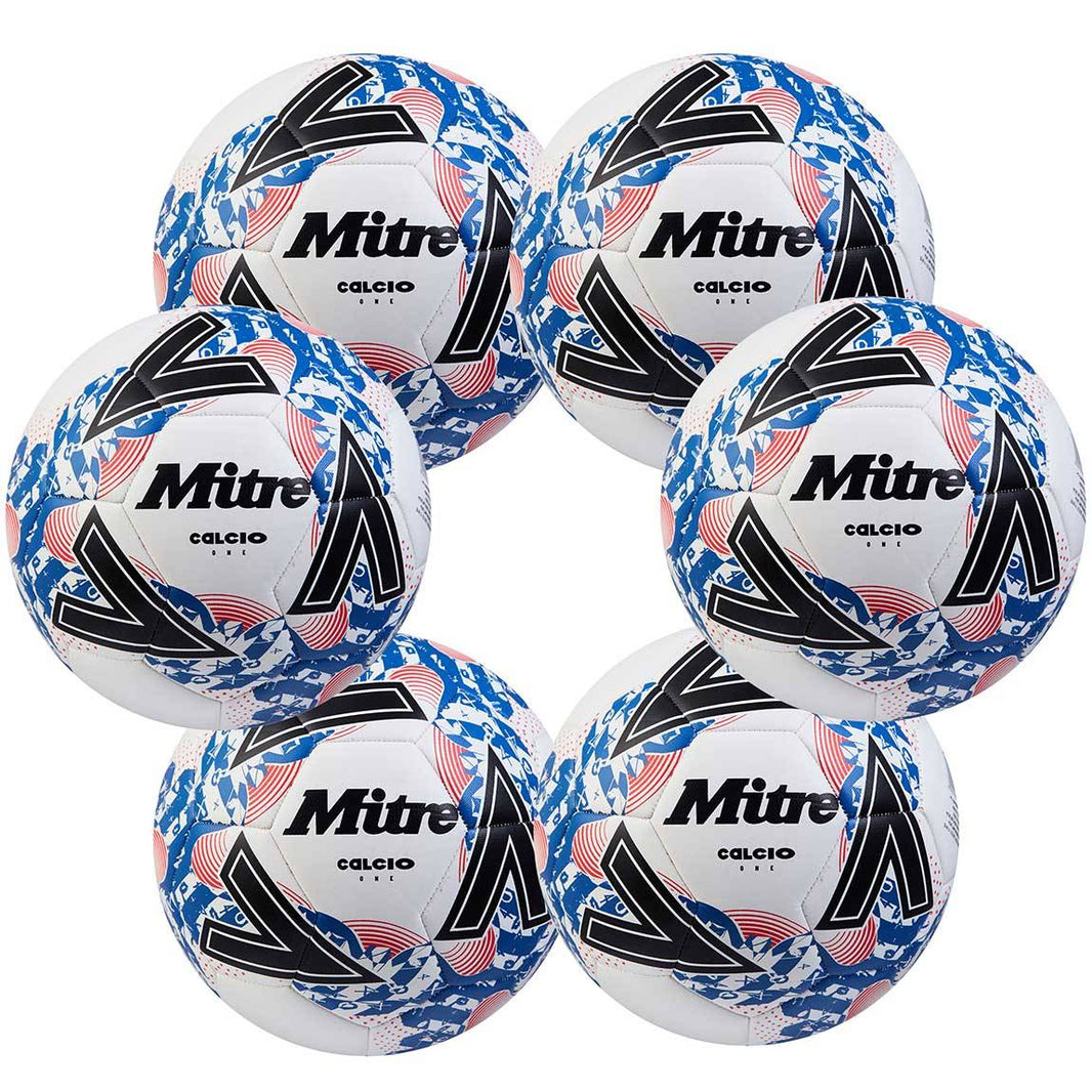 Mitre Calcio Training Football 6 Ball Pack Mitre Football Balls Sports ...