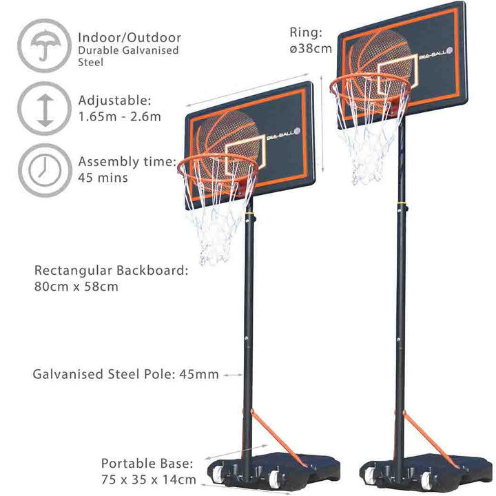 Bee-Ball Pro Impact High-Quality Basketball Hoop & Stand – Sports Ball Shop
